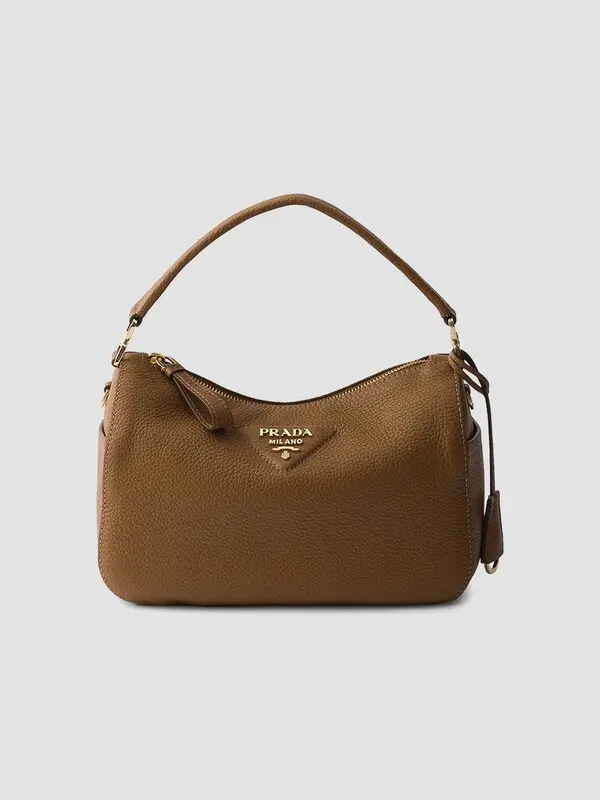 Prada Small Leather Shoulder Bag - Brown