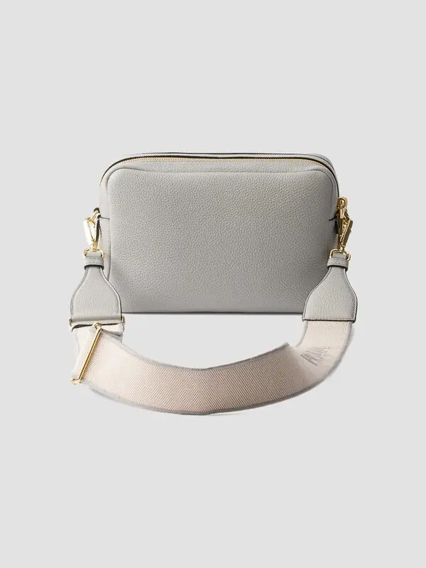 Prada Small Leather Shoulder Bag - Grey