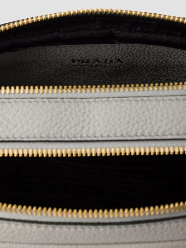Prada Small Leather Shoulder Bag - Grey