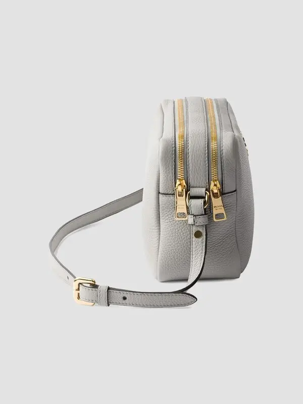 Prada Small Leather Shoulder Bag - Grey