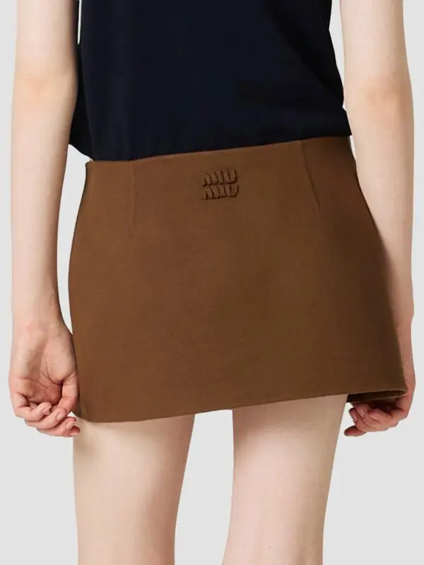 Miu Miu Double Cashmere Miniskirt