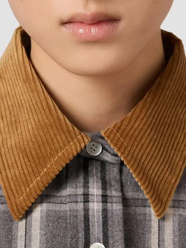 Miu Miu Checked Flannel Shirt - Grey