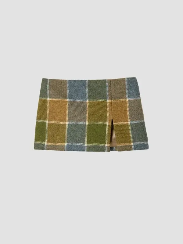 Miu Miu Checked Mini Skirt