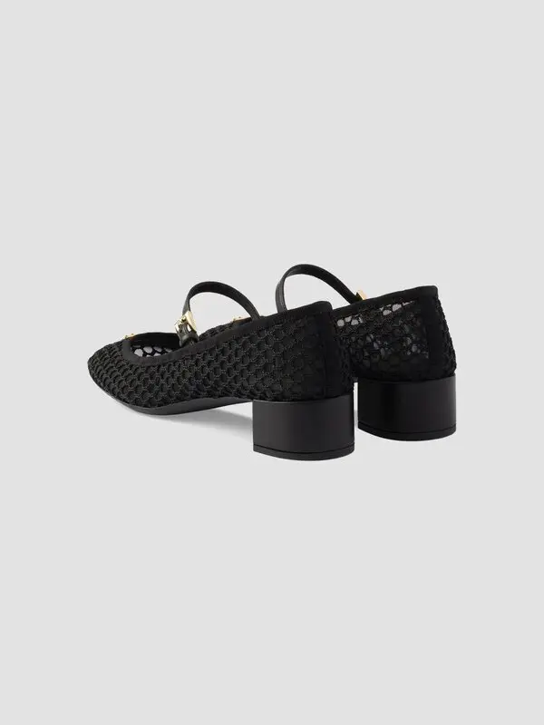 Prada Low Heel Mesh Fabric Ballerinas