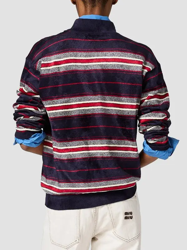 Miu Miu Chenille Half-zipper Sweater