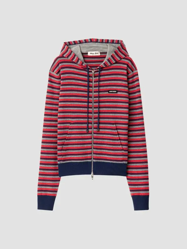 Miu Miu Wool Hoodie Sweatshirt
