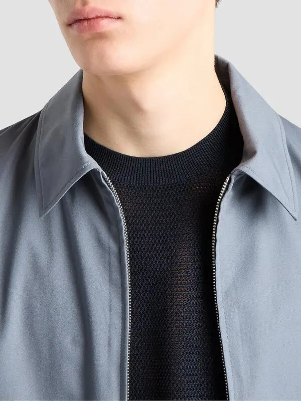 Prada Silk And Cotton Crewneck Sweater - Blue
