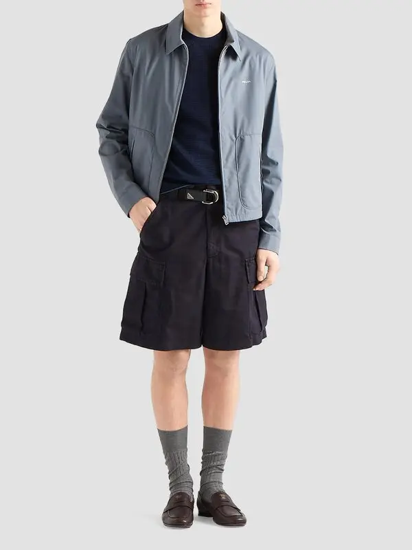 Prada Silk And Cotton Crewneck Sweater - Blue