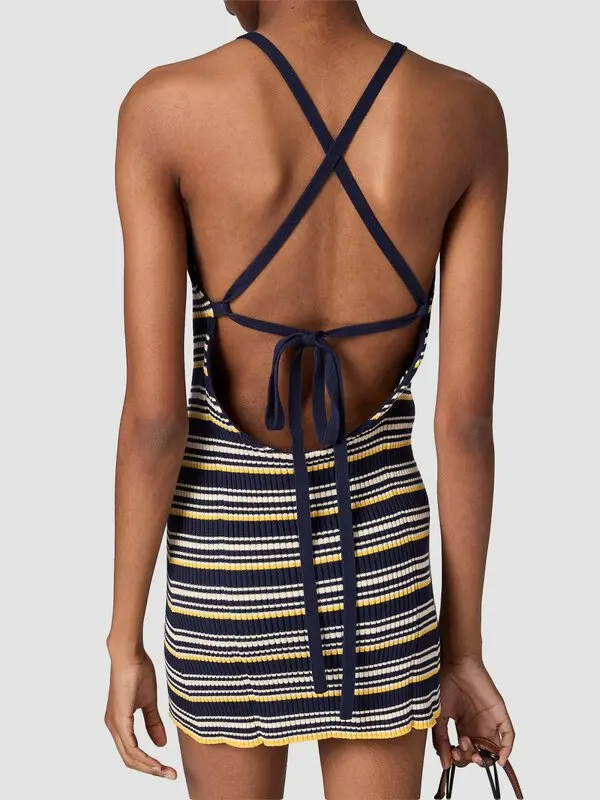 Miu Miu Cotton Knit Mini Dress