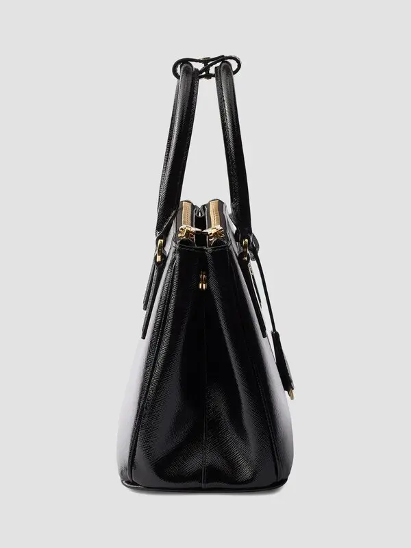 Prada Galleria Small Saffiano Leather Top Handle Bag - Black