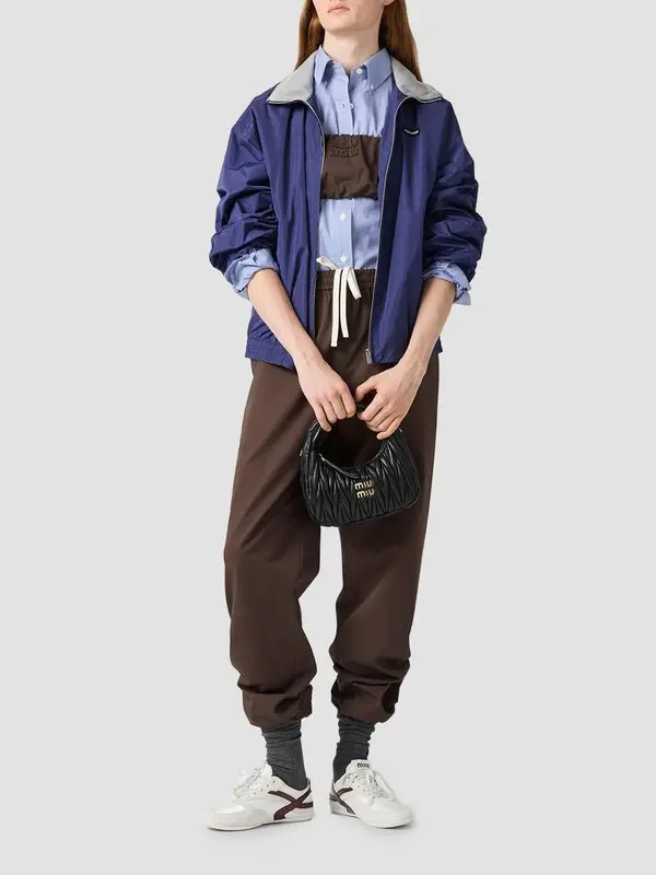 Miu Miu Washed Twill Bandeau Top