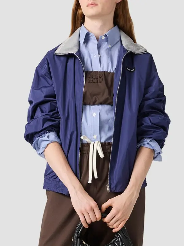 Miu Miu Washed Twill Bandeau Top