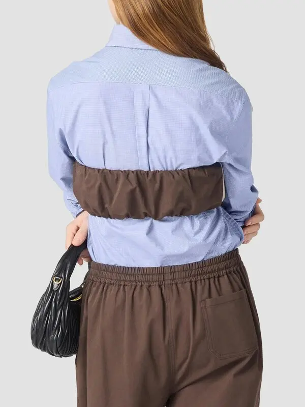 Miu Miu Washed Twill Bandeau Top
