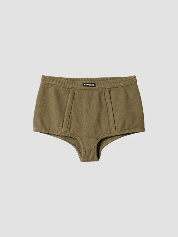 Miu Miu Gart-dyed Ribbed Boxer Shorts