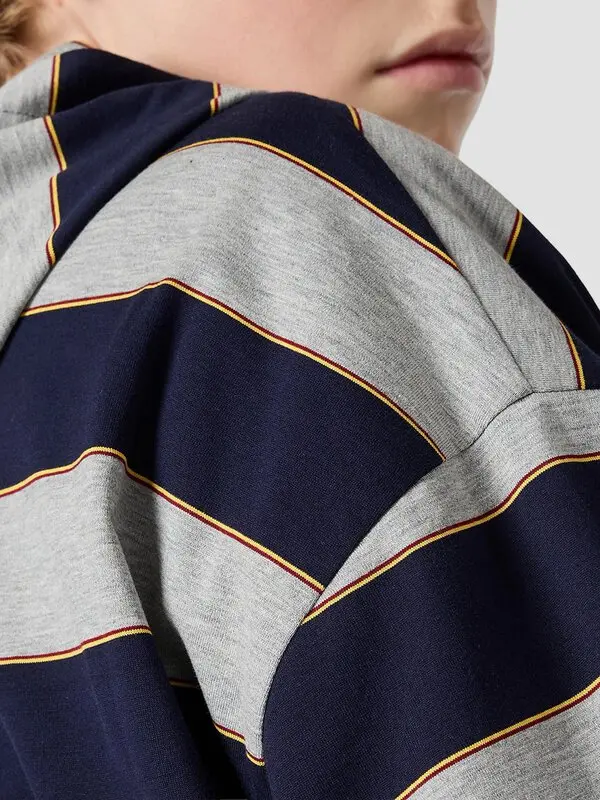Miu Miu Striped Jersey Hoodie - Blue Multi