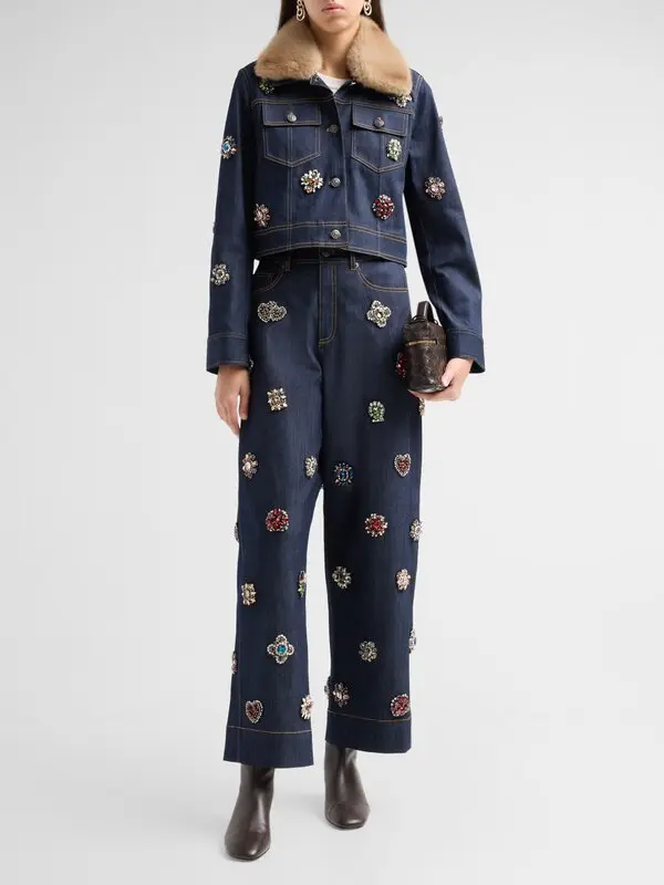 Cinq À Sept Baroque Embellished Hayden Jeans