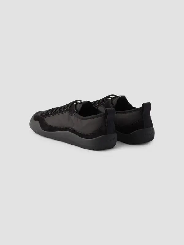 Prada Speedrock Nylon And Suede Sneakers - Black
