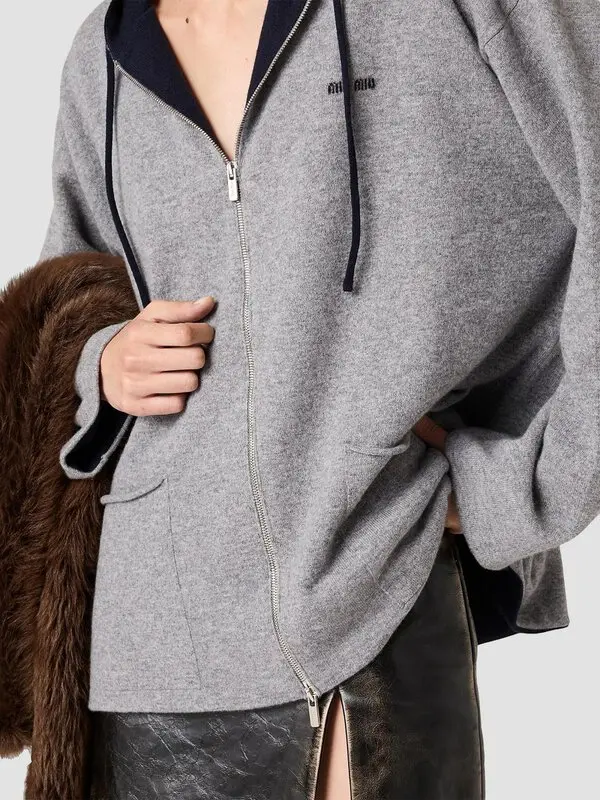 Miu Miu Cashmere Cardigan Hoodie