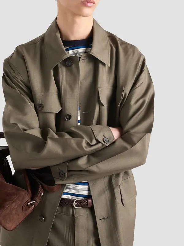 Prada Mohair And Wool Safari Jacket
