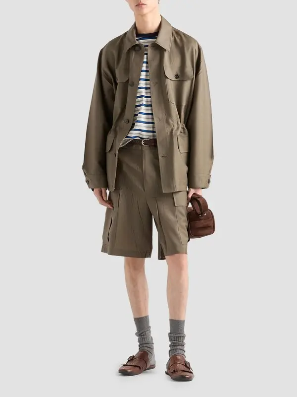Prada Mohair And Wool Safari Jacket