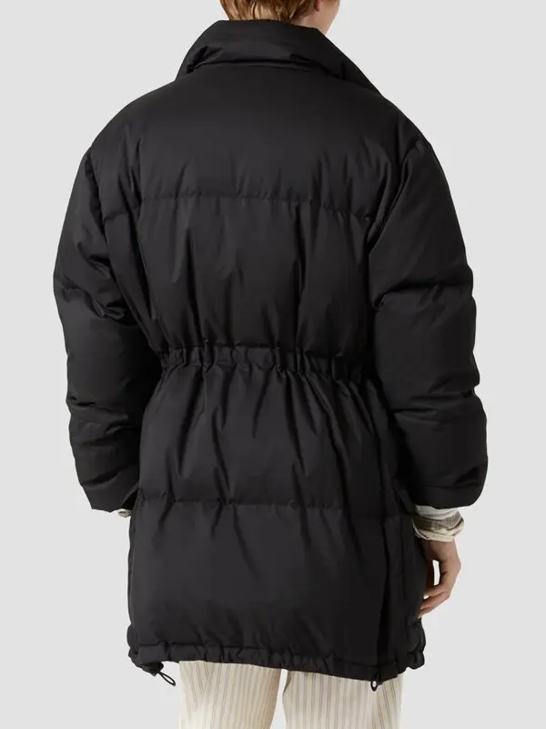 Miu Miu Technical Pongé Down Long Coat