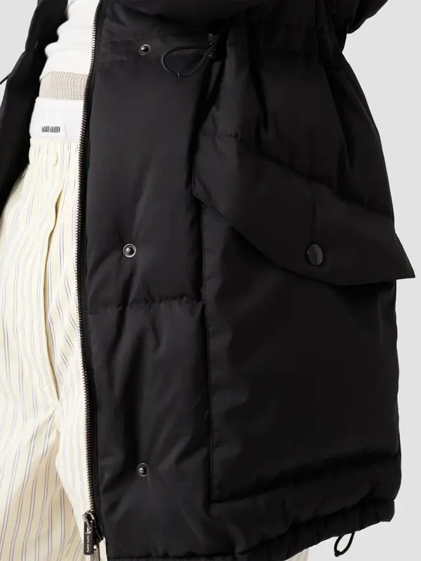 Miu Miu Technical Pongé Down Long Coat