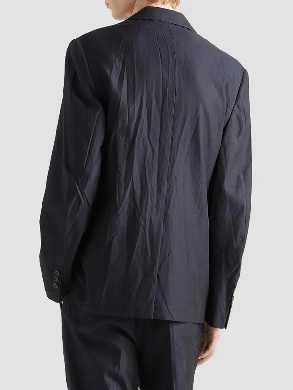 Prada Single-breasted Cotton And Silk Jacket