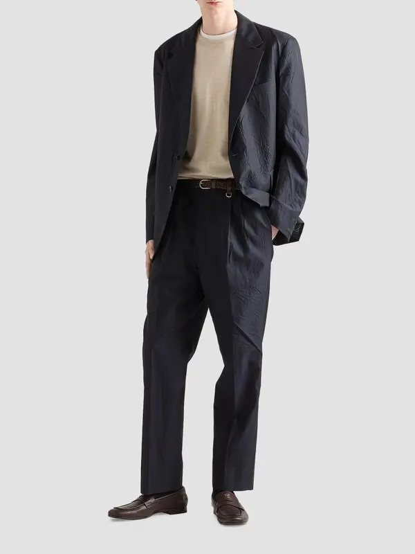 Prada Single-breasted Cotton And Silk Jacket