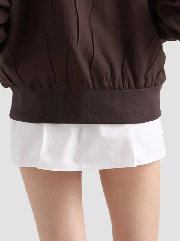Prada Poplin And Rush Stitch Miniskirt