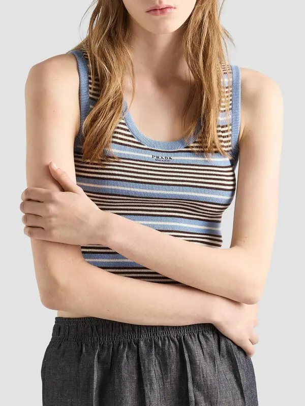 Prada Cotton Knit Tank Top
