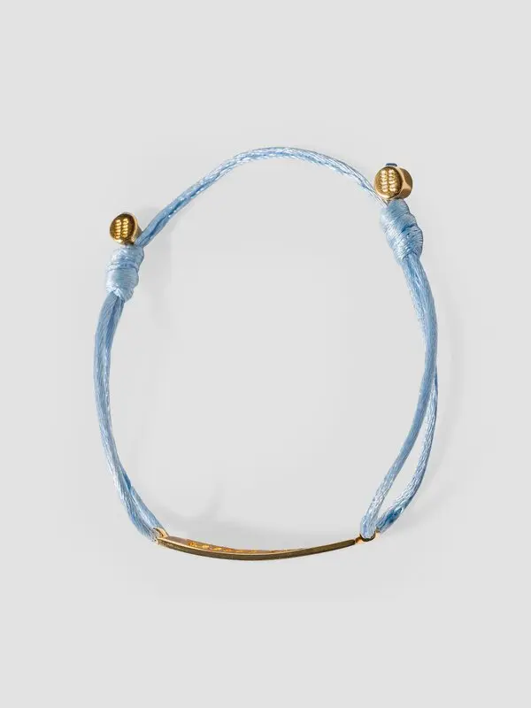 Miu Miu Metal And Cord Bracelet - Blue Multi