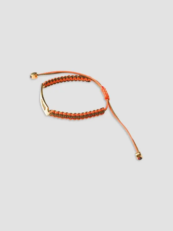 Miu Miu Cotton And Metal Bracelet - Orange