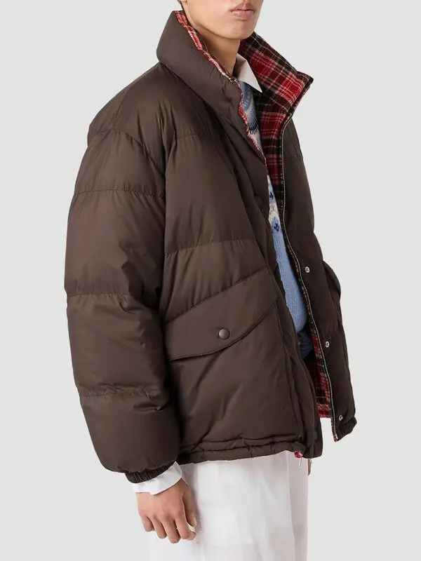 Miu Miu Technical Pongé Reversible Down Jacket