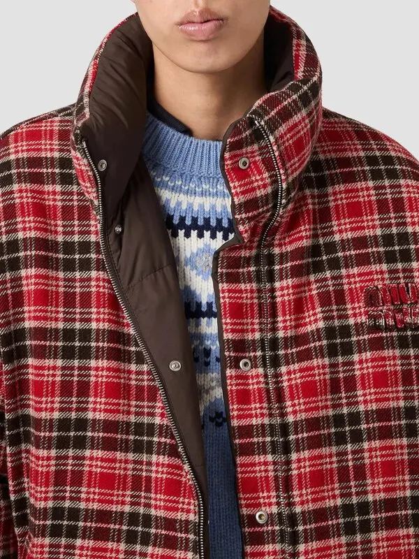 Miu Miu Technical Pongé Reversible Down Jacket