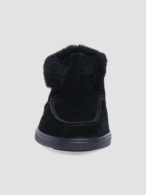 Santoni Fortune Suede Ankle Boots - Black