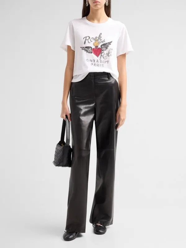Cinq À Sept Graphic Cotton T-shirt - White Multi