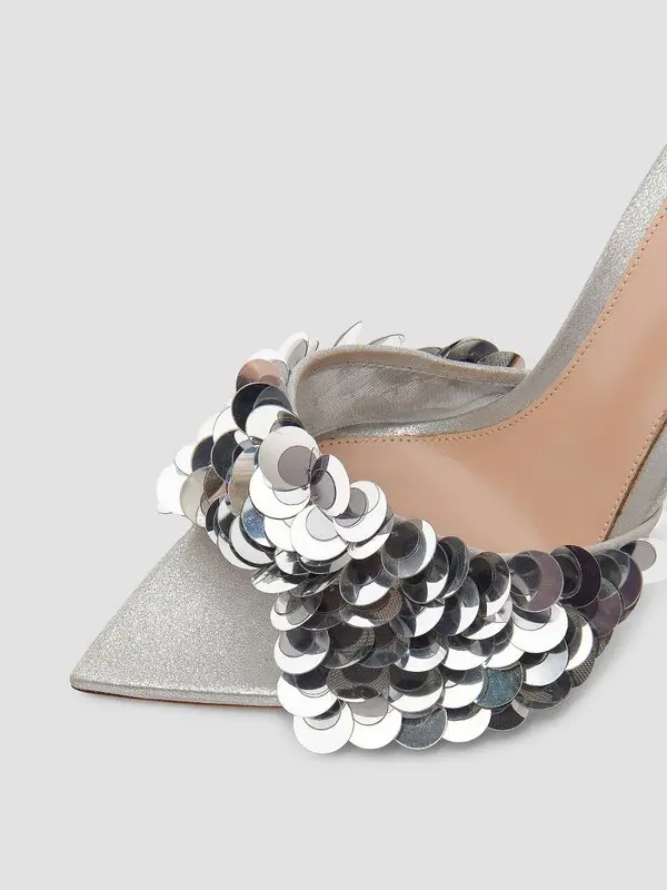 GIANVITO ROSSI 85mm Pailette-embellished Suede Stiletto Mules