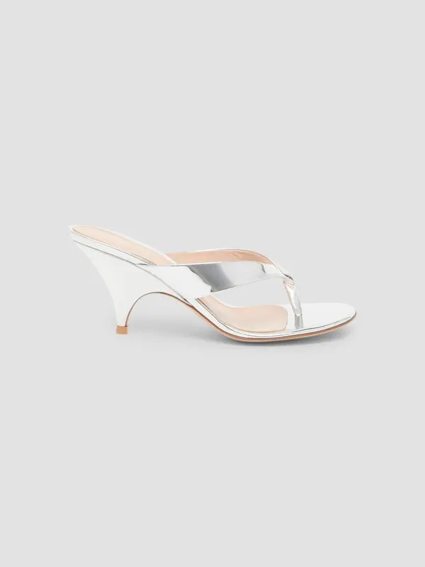 GIANVITO ROSSI 70mm Patent Leather Sandals - Silver
