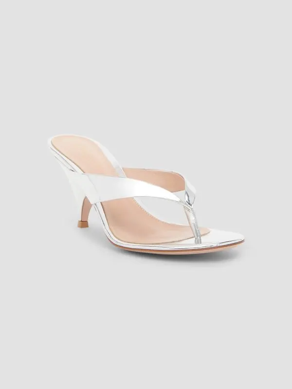 GIANVITO ROSSI 70mm Patent Leather Sandals - Silver