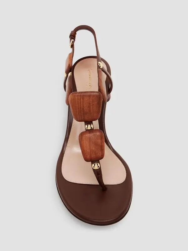 GIANVITO ROSSI 45mm Beaded Leather Sandals
