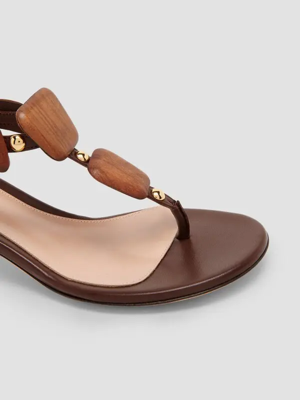 GIANVITO ROSSI 45mm Beaded Leather Sandals