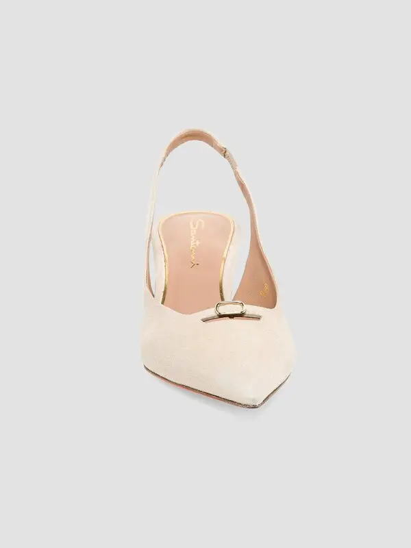 Santoni Sabine Suede Slingback Pumps