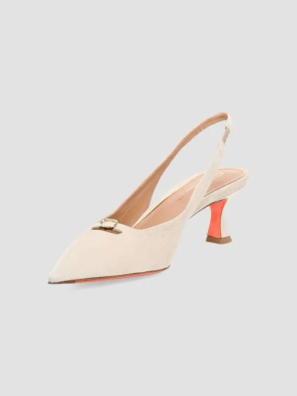 Santoni Sabine Suede Slingback Pumps