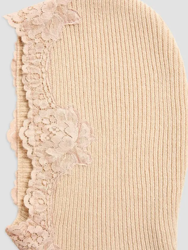 Valentino Garavani Vlogo Signature Cashmere And Lace Hood