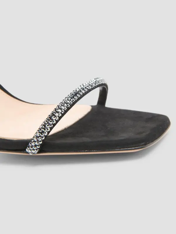 GIANVITO ROSSI 95mm Crystal-embellished Suede Sandals