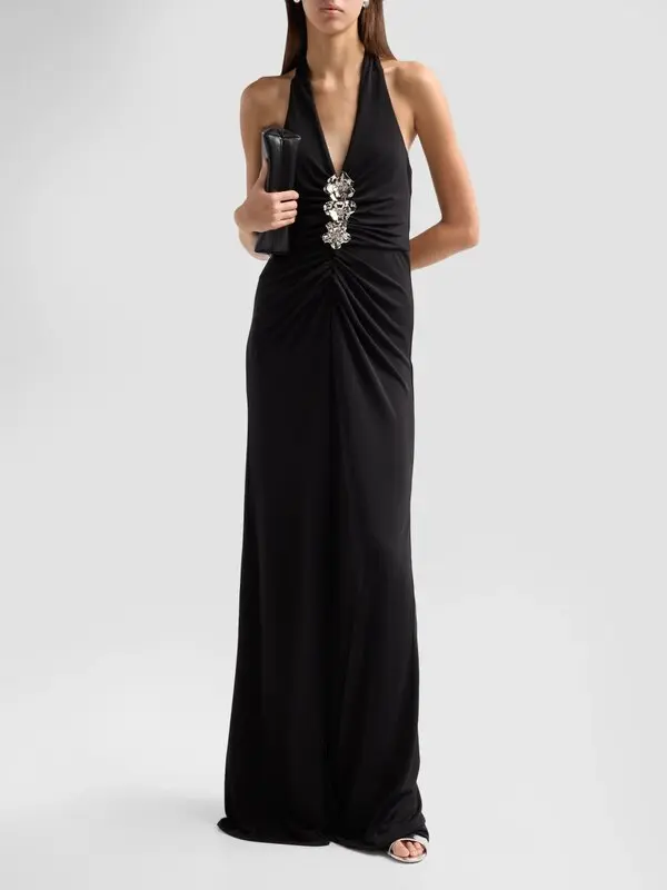 Cinq À Sept Kessan Embellished Halter Gown