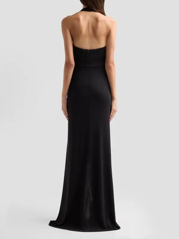 Cinq À Sept Kessan Embellished Halter Gown