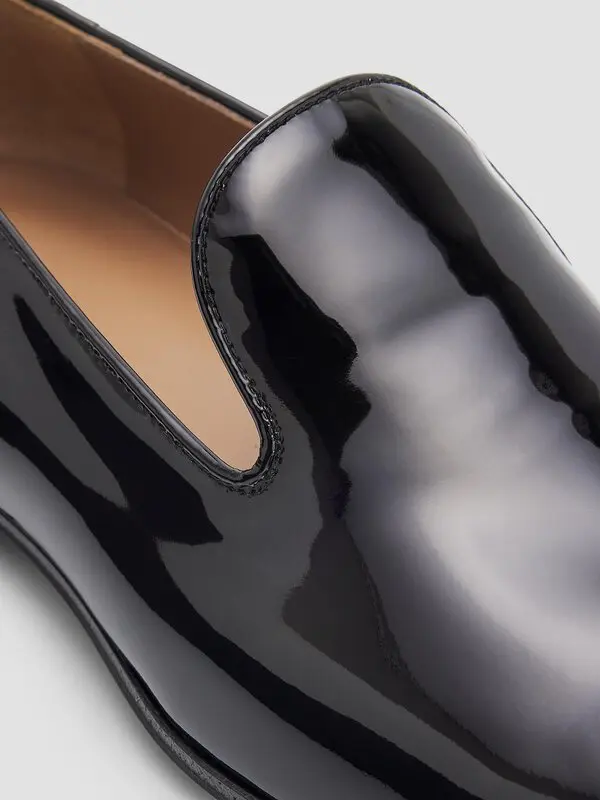 GIANVITO ROSSI Jean Vernice Patent Leather Loafers