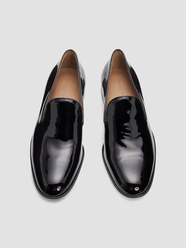GIANVITO ROSSI Jean Vernice Patent Leather Loafers