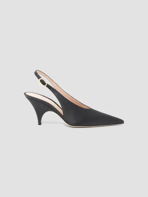 GIANVITO ROSSI Sofia 70mm Crepe Satin Slingback Pumps